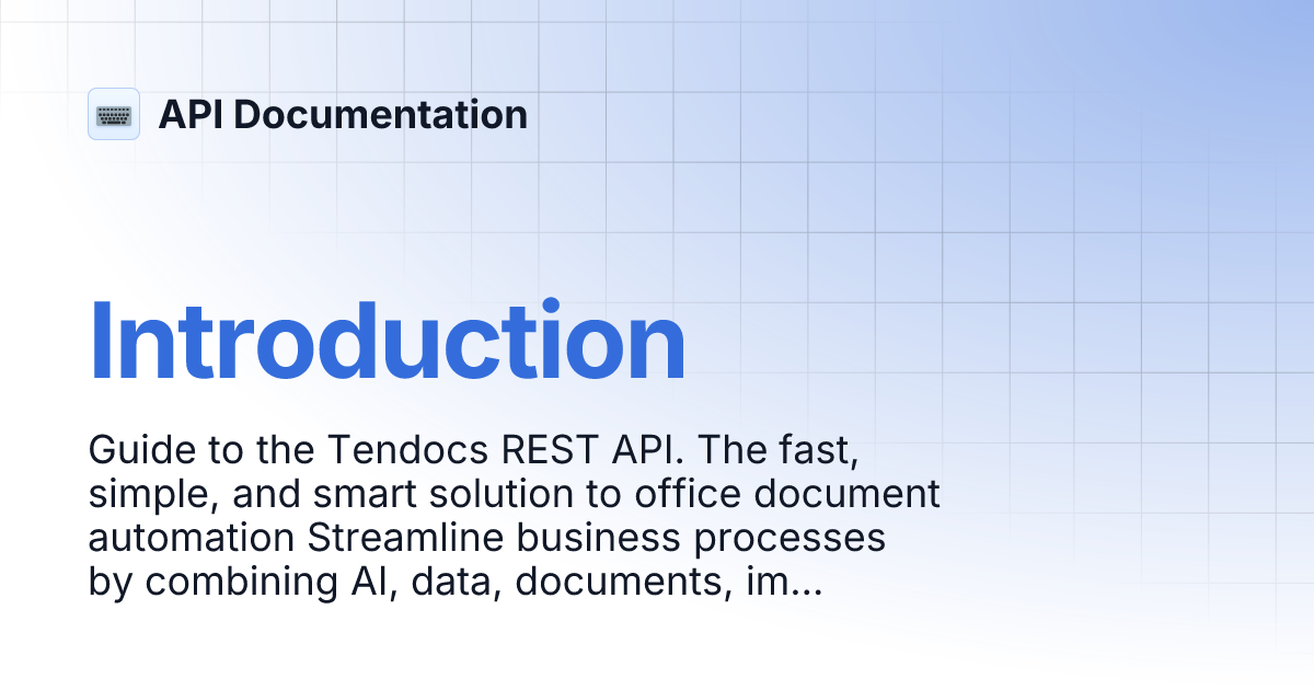 Introduction | API Documentation
